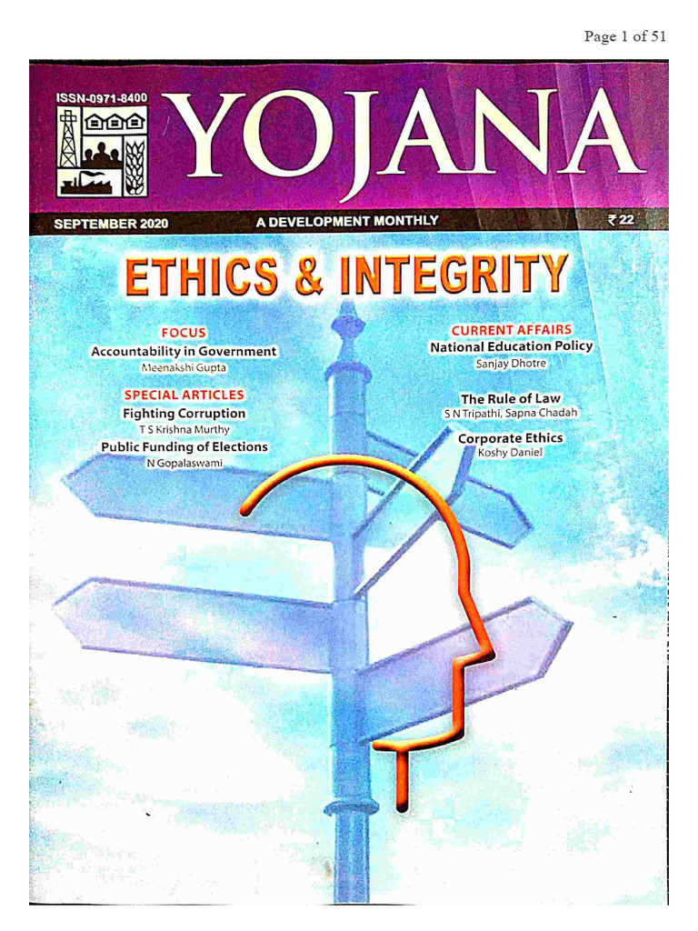 Yojana-Magazine-on-Ethics-and-Integrity-1 | PDF
