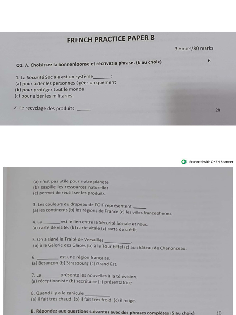 Practice Paper 8 | PDF