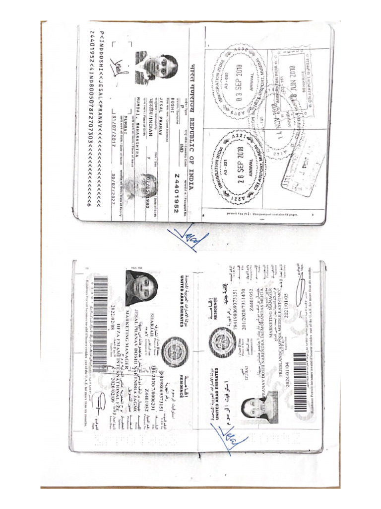 Jesal Doshi - Passport and Visa | PDF