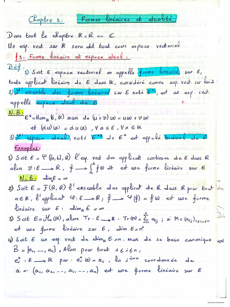 Forme Lineaire Cc | PDF