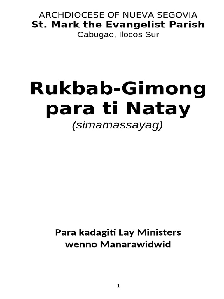 Natay Rukbab-Gimong - Simamassayag Bookfold | PDF