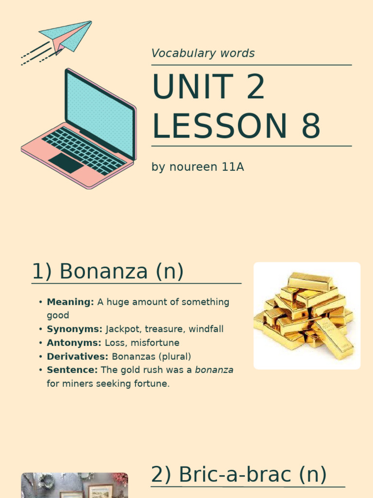 Vocab Lesson 8 | PDF