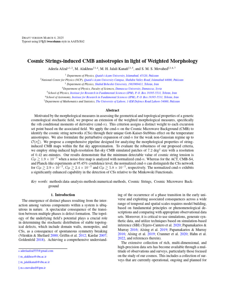 Cosmic Strings-Induced CMB Anisotropies in Light of Weighted Morphology ...