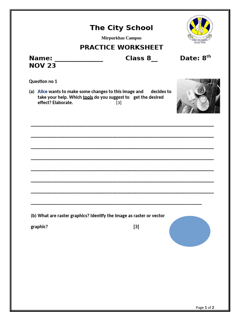 Chapter 2 Practice Worksheet | PDF | Multidimensional Signal Processing | Graphics Software
