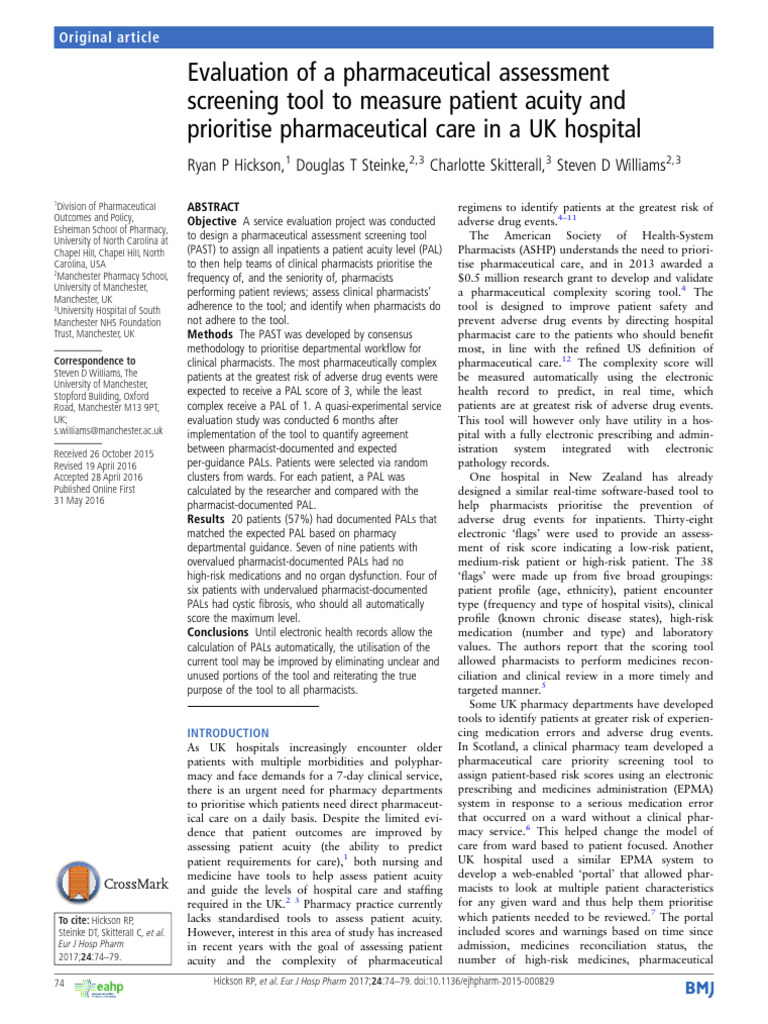 Evaluation of A Pharmaceutical Assessment | PDF | Pharmacy | Pharmacist