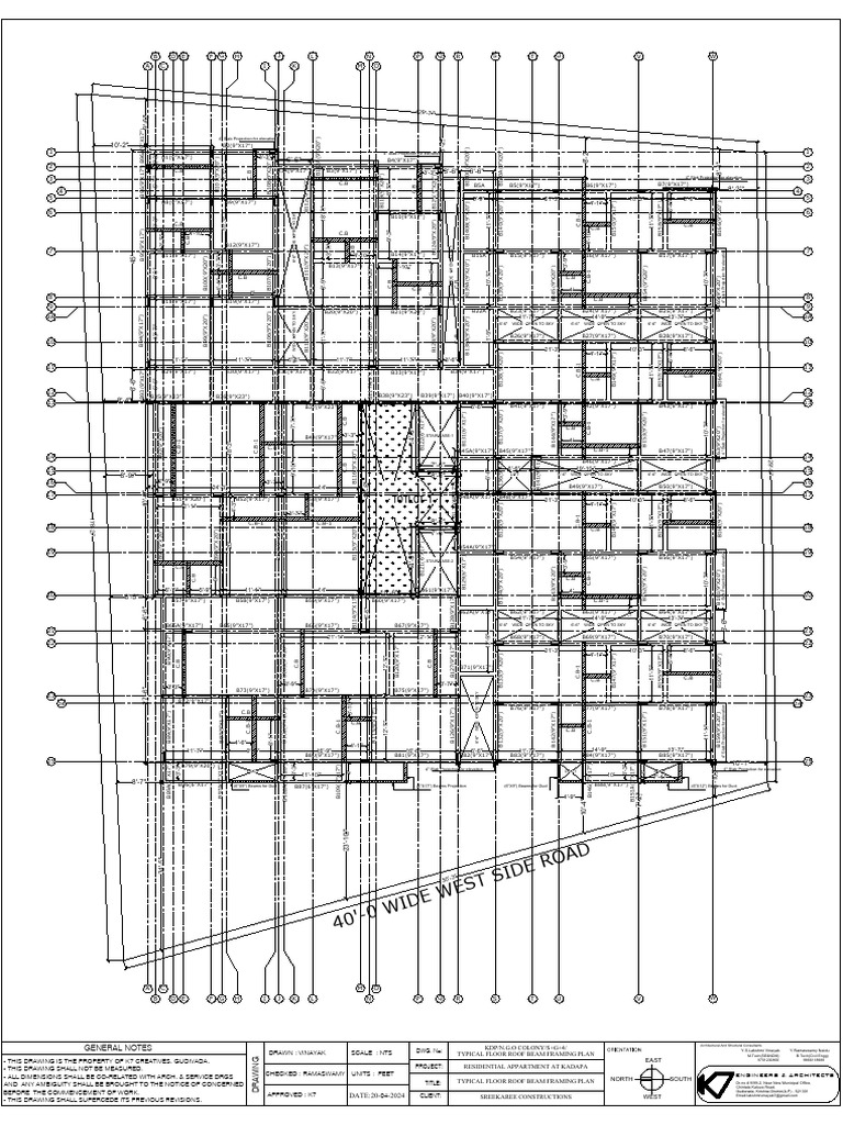 30.typical Floor Roof Beam Framing Plan | PDF