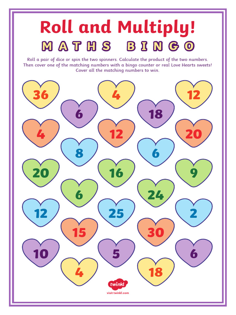 Multiplication Bingo Game Guide | PDF