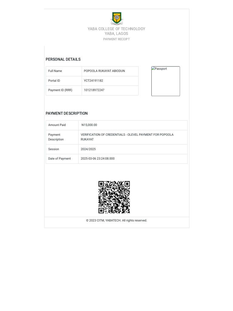 VERIFICATION SLIP RECEIPT | PDF