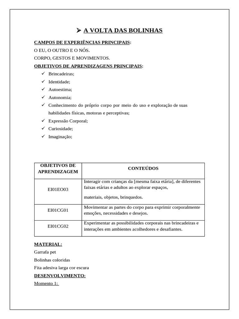 Aula 3 - A Volta Das Bolinhas | PDF