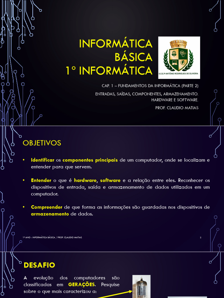 Cap 1 - Fundamentos Da Informática - (Parte 2) INFORMÁTICA BÁSICA | PDF | Armazenamento de dados ...