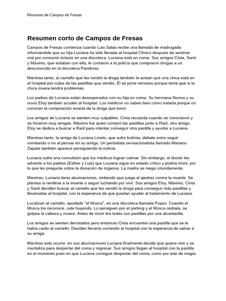 Campos-De-Fresas-Resumen. Thiago | PDF