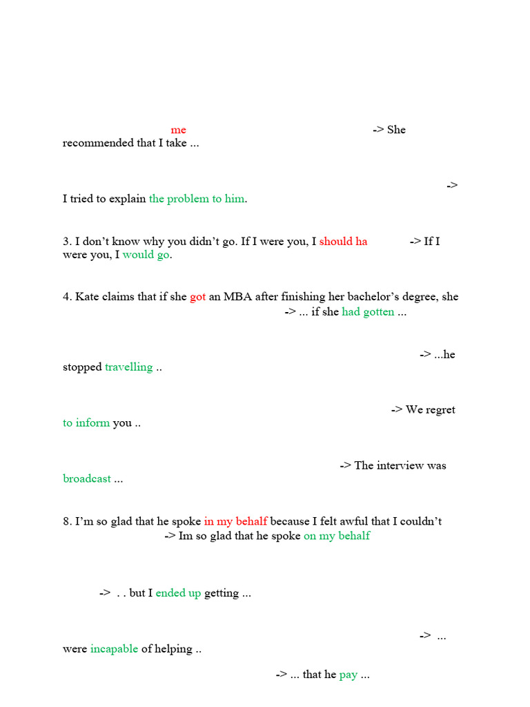 Grammar Task Corrected | PDF