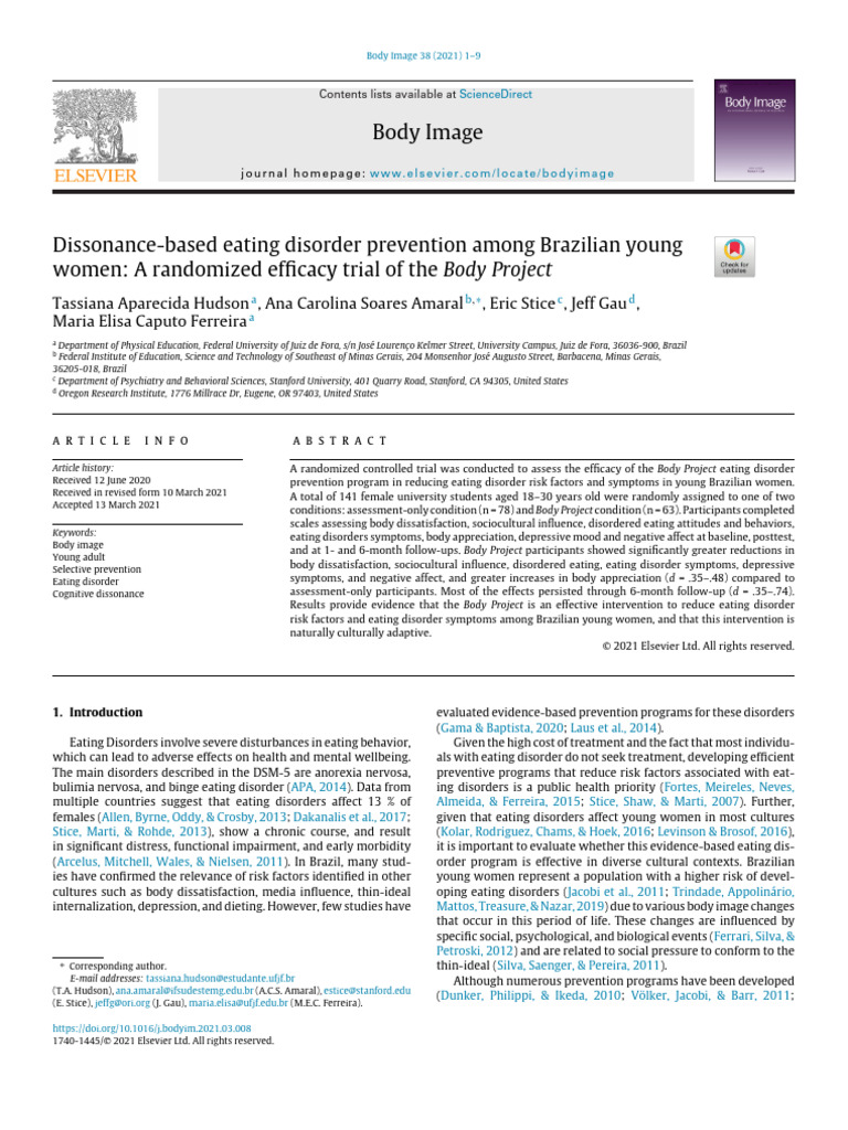17 - Dissonance-Based Eating Disorder Prevention Among Brazilian Young ...