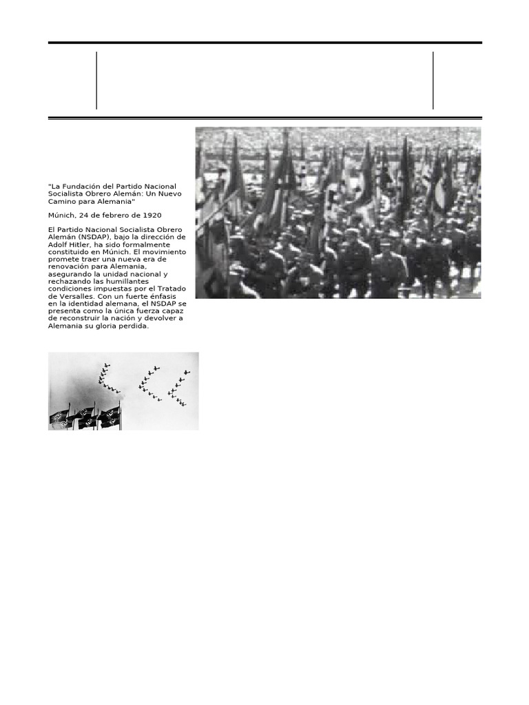 Fundación del NSDAP: Renacer Alemán | PDF | Alemania nazi | nazismo
