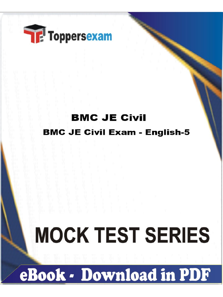 Mock Test BMC JE | PDF | Bending | Concrete