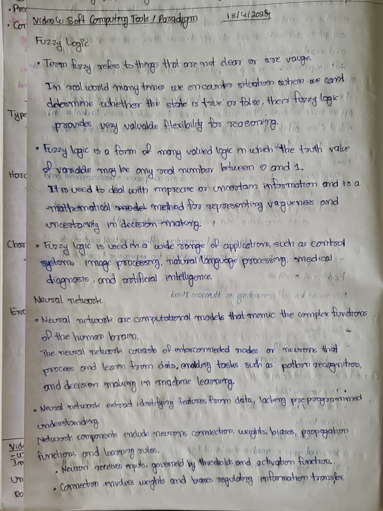 Lec 4 Soft Computing Hand Written | PDF