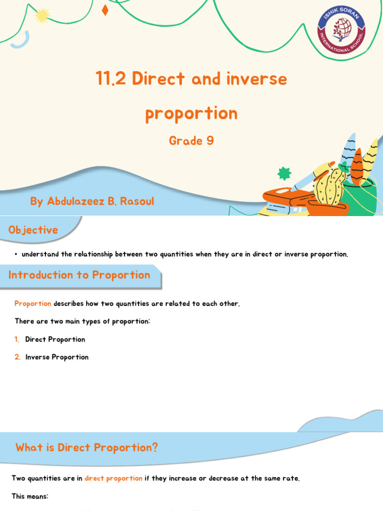 11.2 Direct and Inverse Proportion | PDF