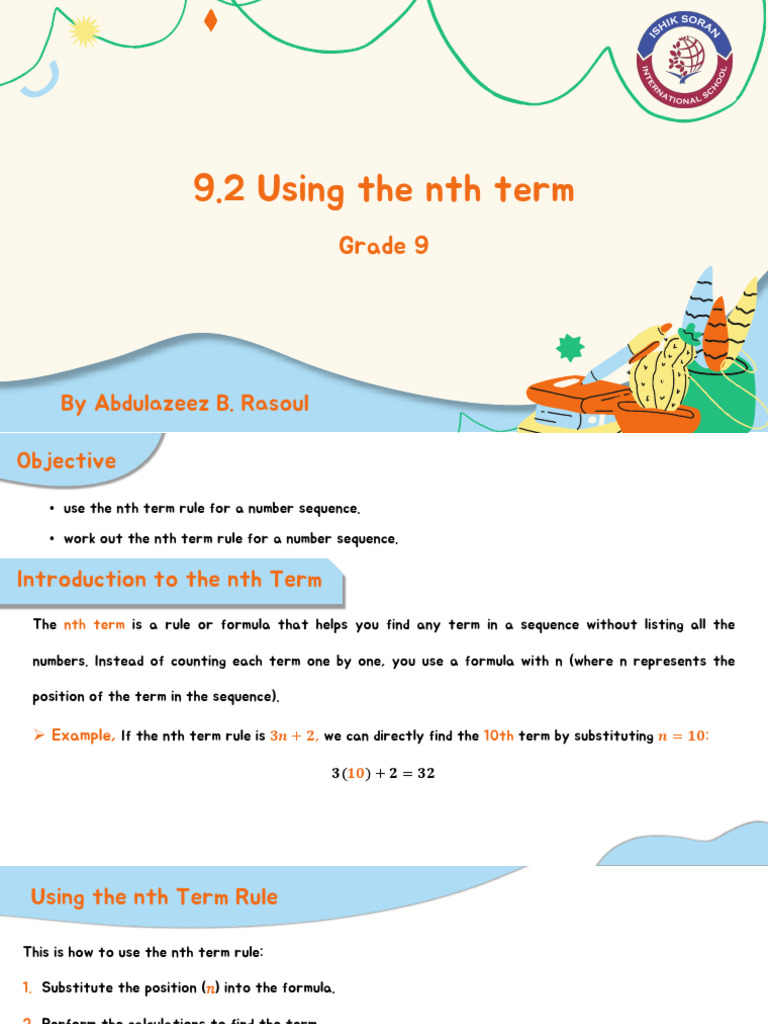 9.2 Using The NTH Term | PDF
