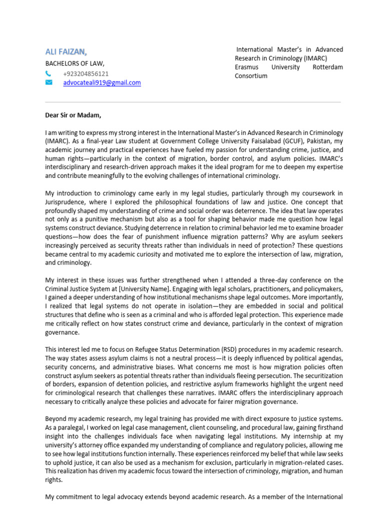 Application for IMARC in Criminology | PDF | Criminology | Crimes