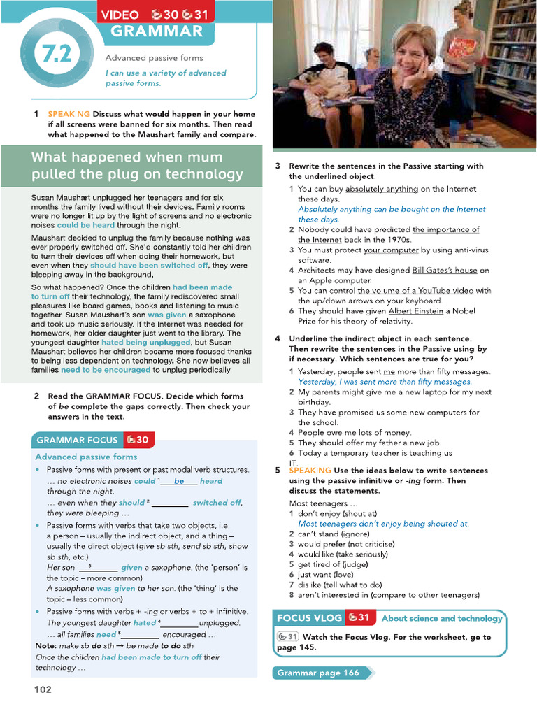 Focus 4 - Unit 7 - Grammar 1-2 & Practice Vocab&Grammar | PDF