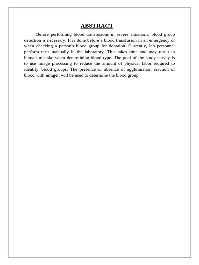 Report - Blood Grouping Project | PDF | Blood Type | Vertebrates