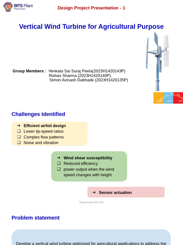 Vertical Wind Turbine For Agricultural Purpose | PDF | Wind Turbine ...
