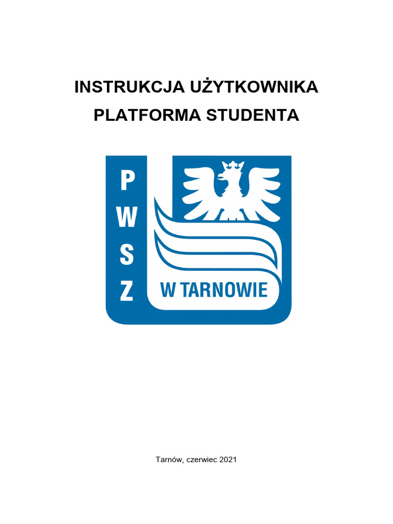Instrukcja Uzytkownika Platforma Studenta | PDF
