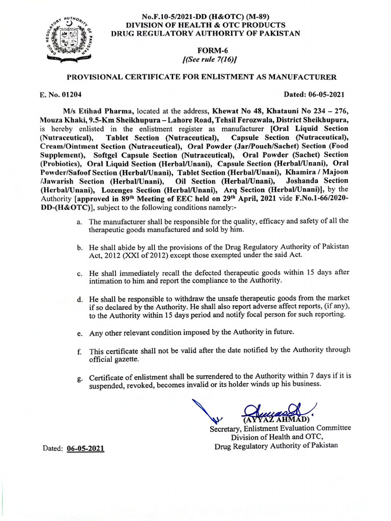 Form-6 New | PDF