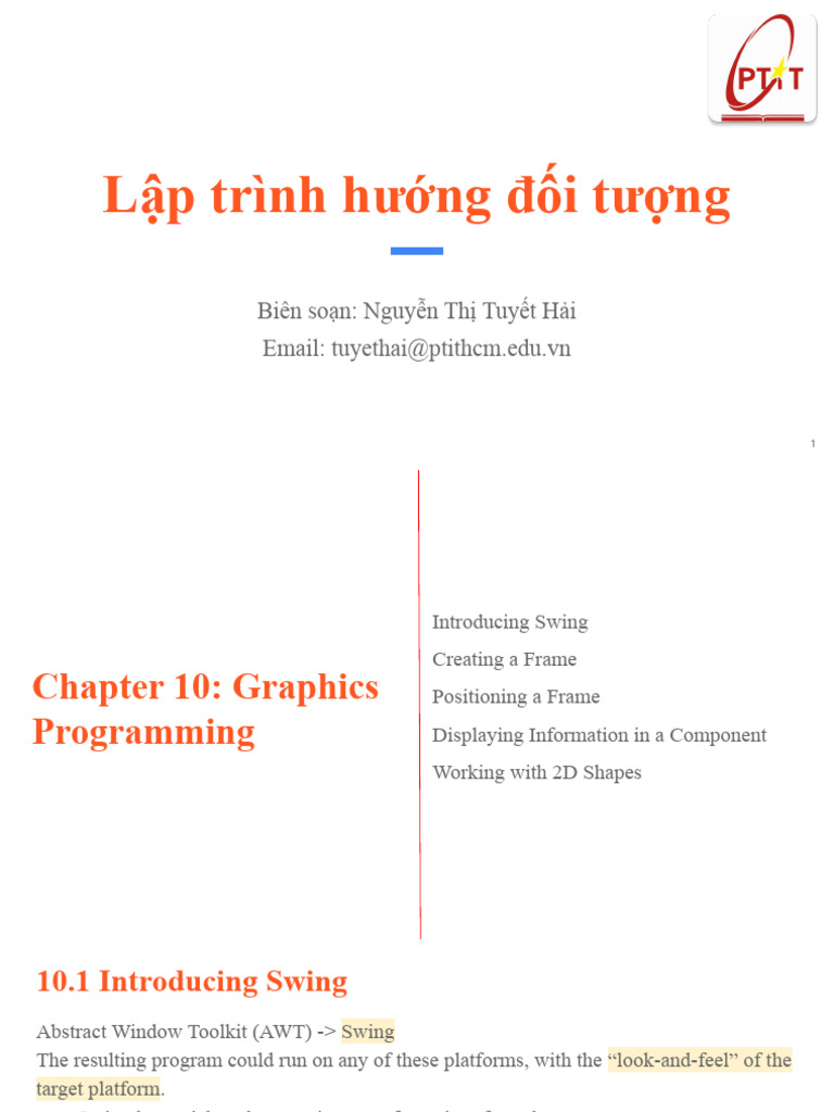 H17 BG Lap Trinh Huong Doi Tuong - C10 | PDF | Computer Libraries | Computing Platforms