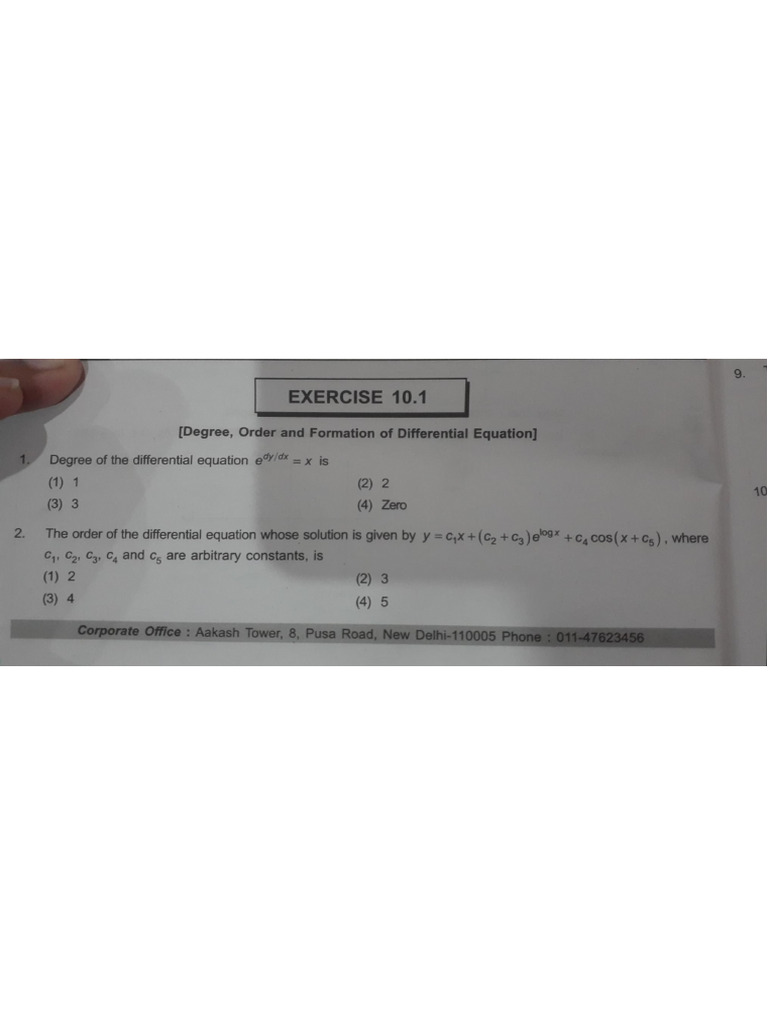 Differential Equation Exercises and Step2 | PDF