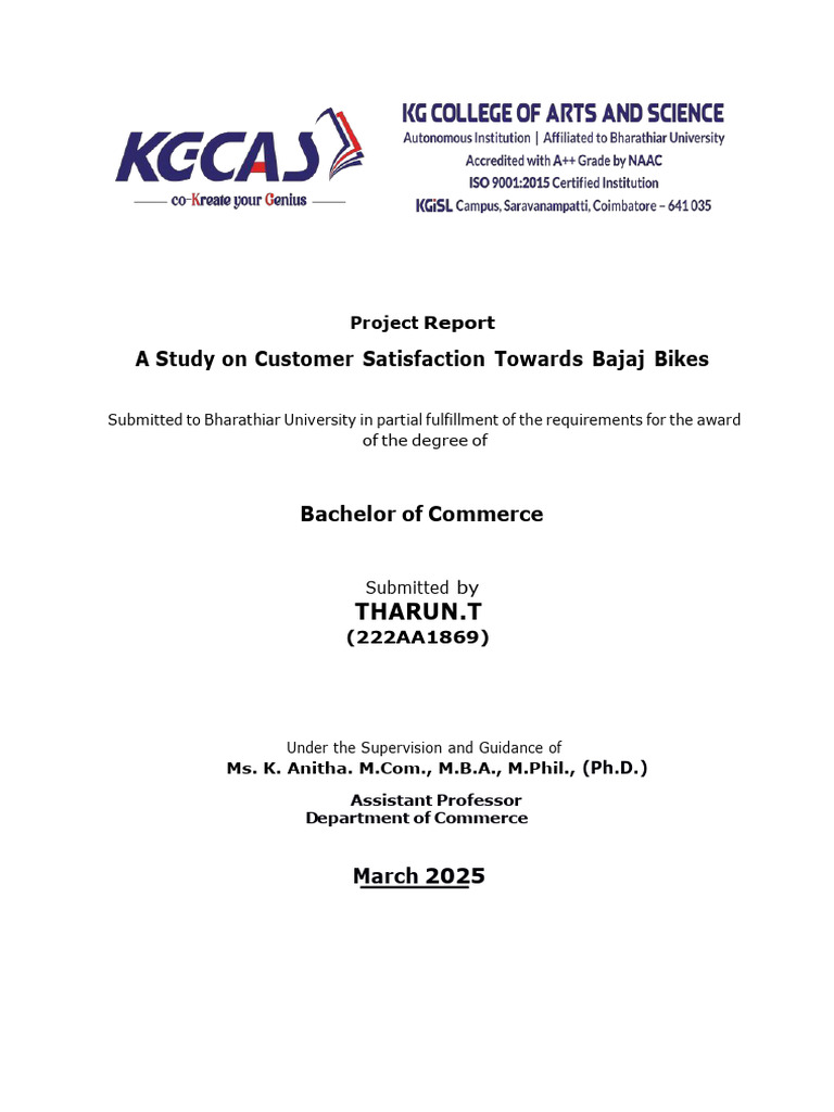 Updated Bajaj Fully Edited | PDF | Methodology | Questionnaire