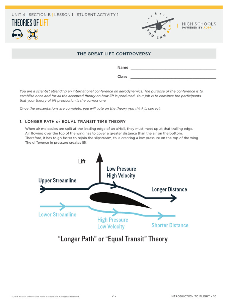 Theories of Lift Explained | PDF | Lift (Force) | Wing