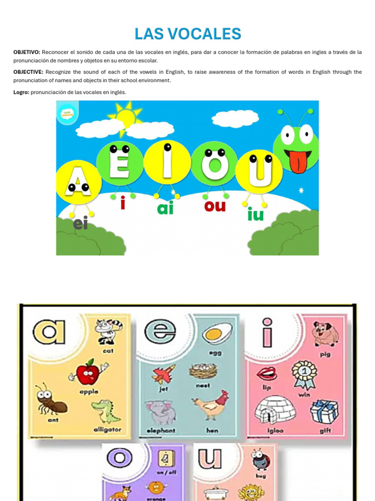 Vocales en Ingles 2 | PDF