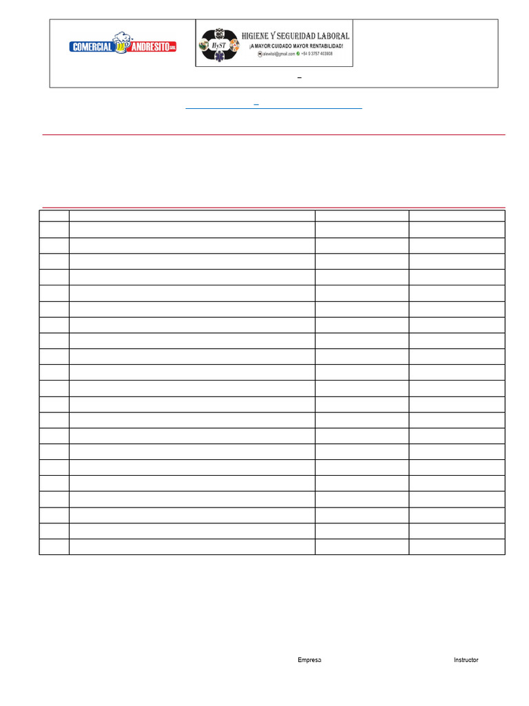 Planilla de Capacitación Respuesta A Emergencias y Simulacro | PDF