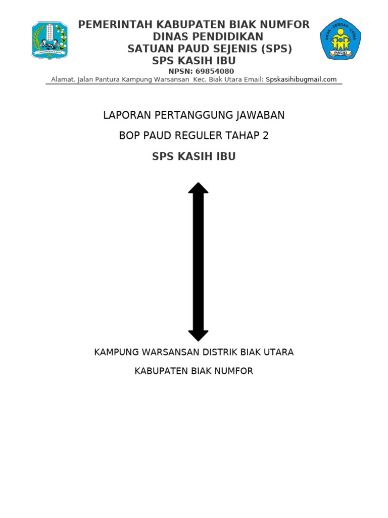 Cover LPJ Paud | PDF