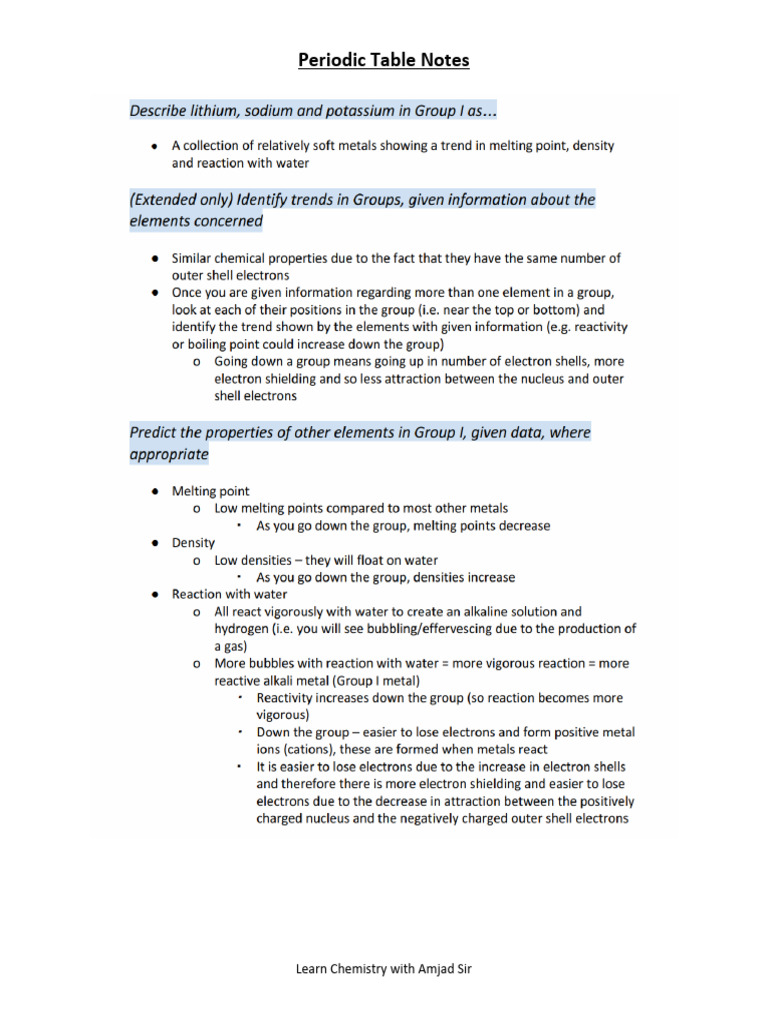 Periodic Table | PDF