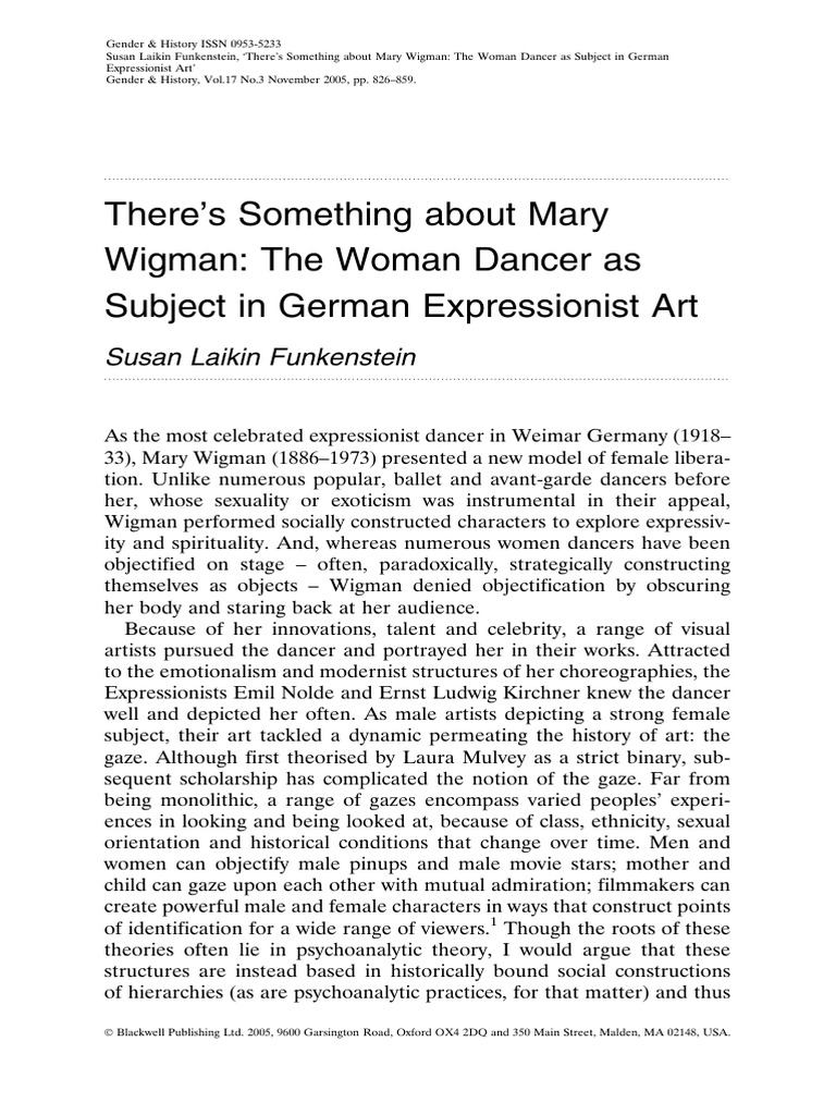 Mary Wigman: Expressionist Dance Icon | PDF | Dances | Edgar Degas