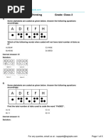 Grade 4 LogIQids Sample Paper | PDF | Thought | Reason