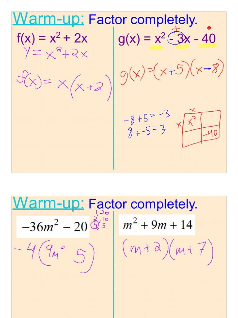 1112 - 9S - Factor & Graph - Notes | PDF