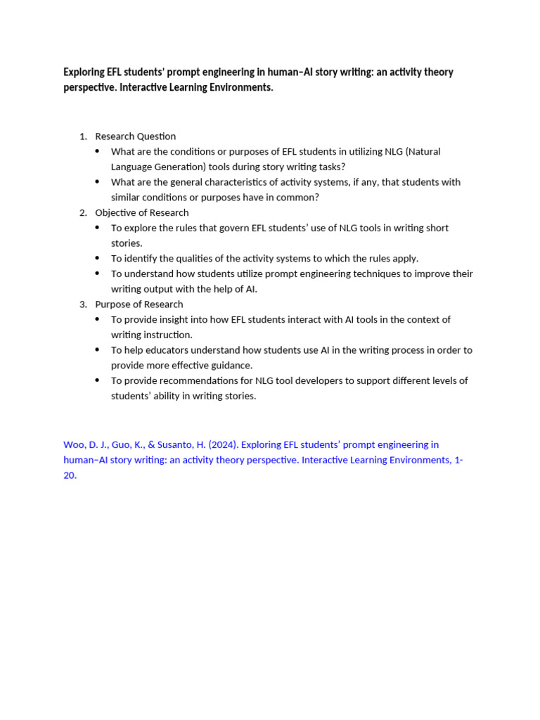 EFL Students' AI Prompt Engineering Insights | PDF | Artificial ...