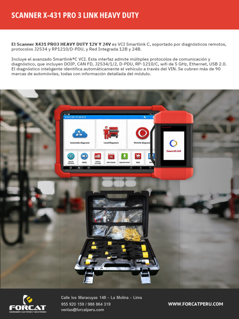 Scanner X-431 Pro 3 Link Heavy Duty | PDF | USB | Telecomunicaciones