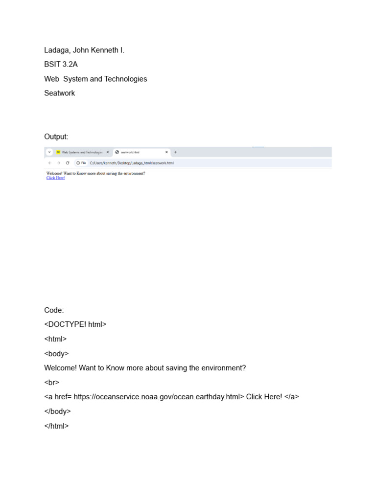 Seatwork Web Sys | PDF