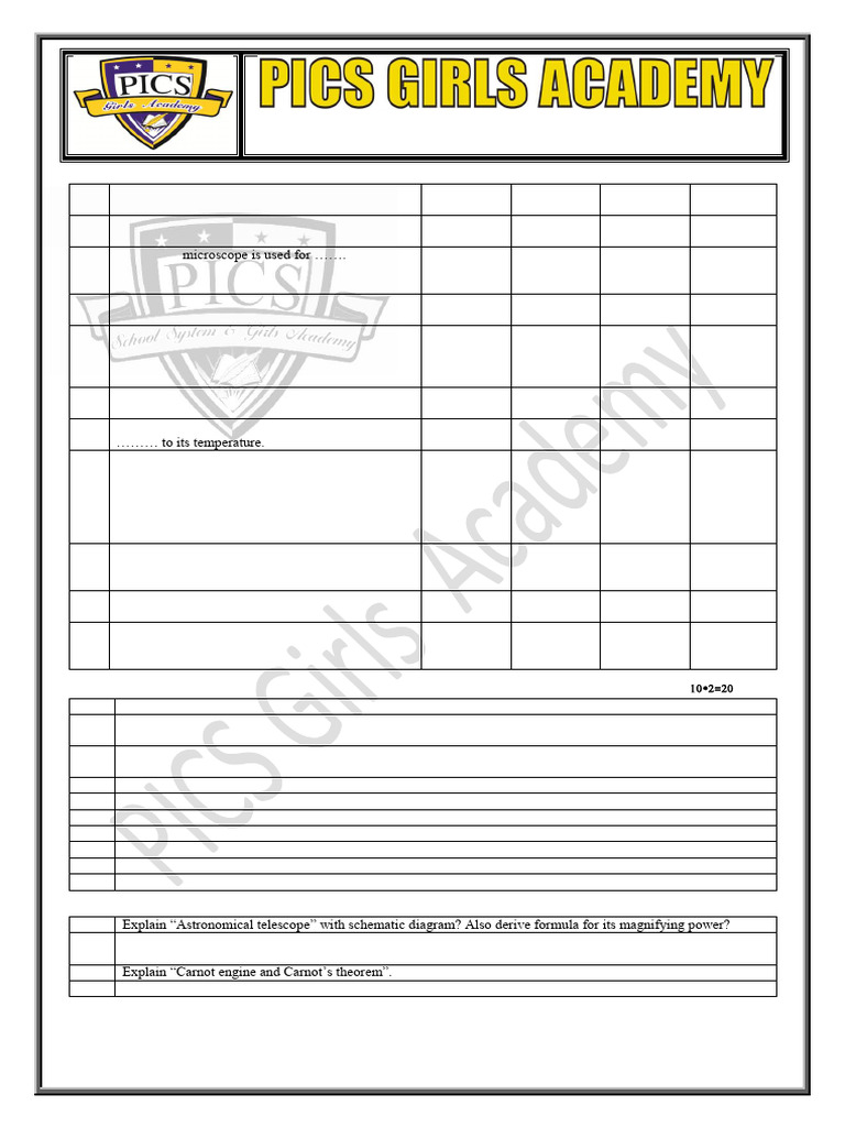Physics Track No 05.... CH No 10+11 | PDF | Heat | Thermodynamics