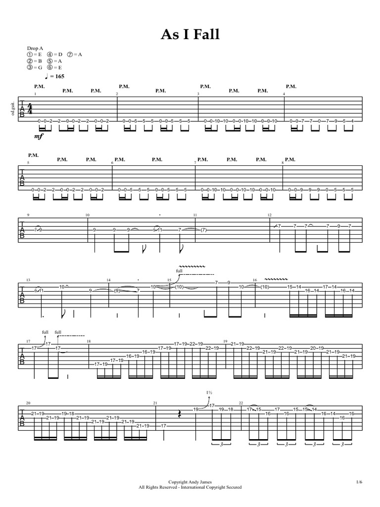 Andy James - As I Fall Tab | PDF