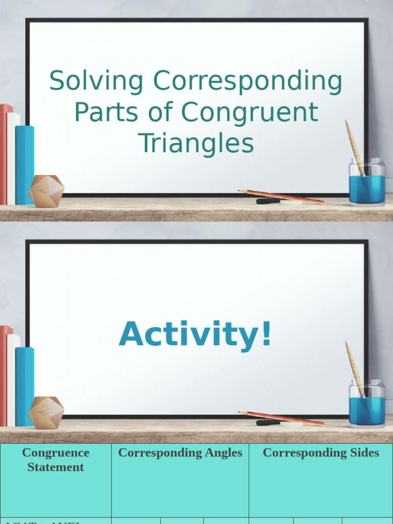 Corresponding Parts of Congruent Triangles | PDF