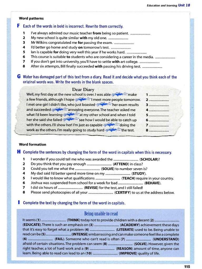 Destination B2. Grammar Vocabulary With Answer Key-Pages-117 | PDF