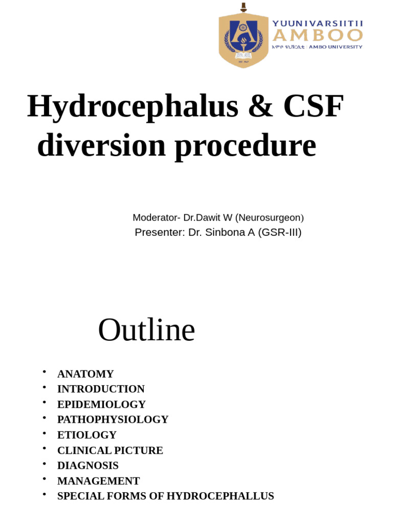 Hydrocephalus: Diagnosis and Management | PDF | Cerebrospinal Fluid ...