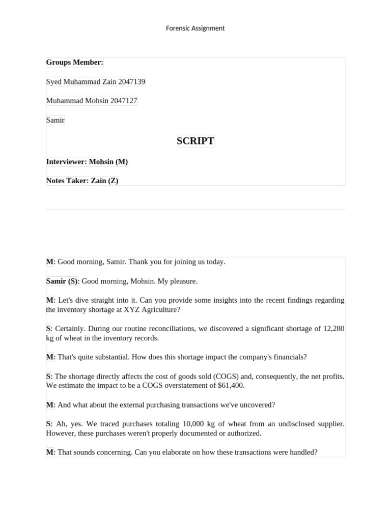 FRNSC ASSIGNMENT 2047139 Mohsin Ashfaq | PDF