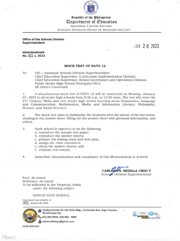 Mock Test of Nat-Grade 12 | PDF