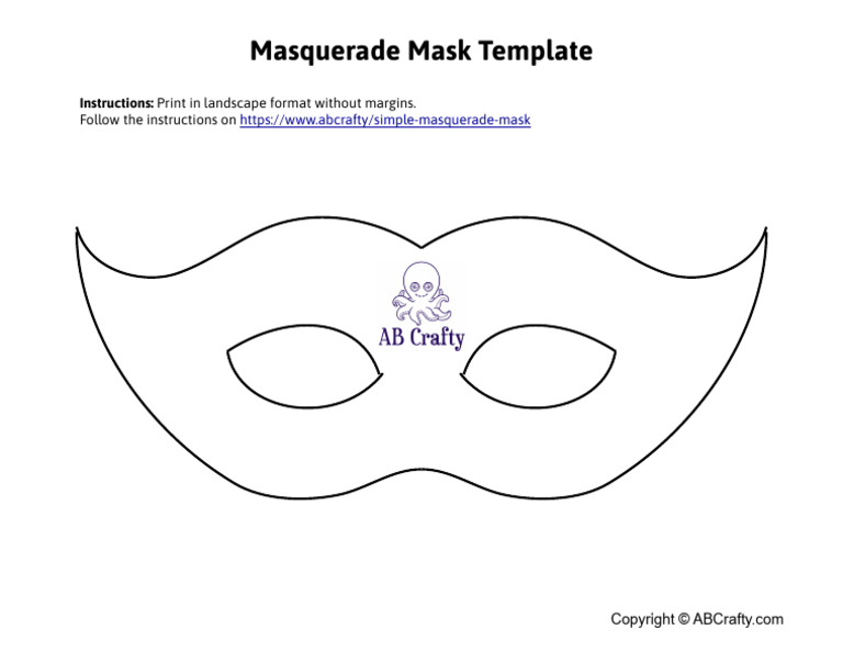 Free Masquerade Mask Template Download | PDF